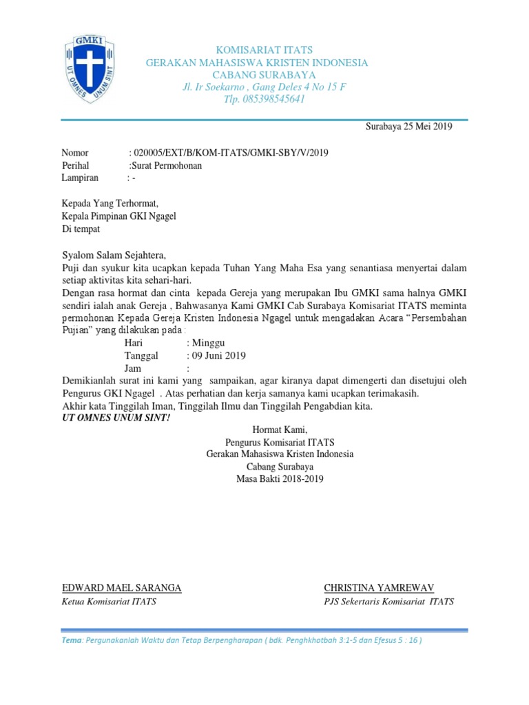 Contoh Surat Permohonan | PDF