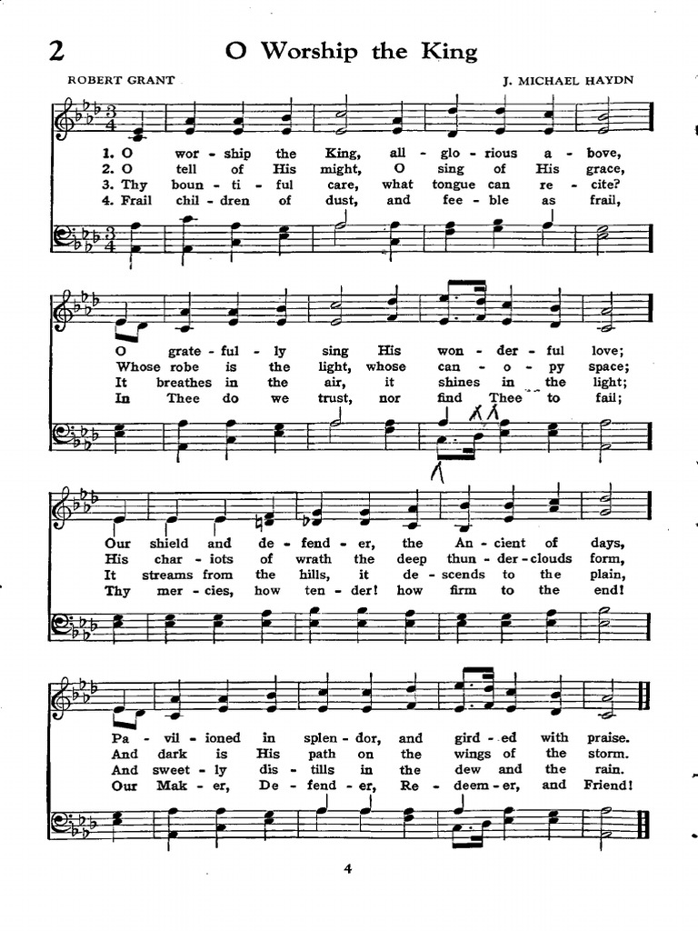 O Worship The King | PDF