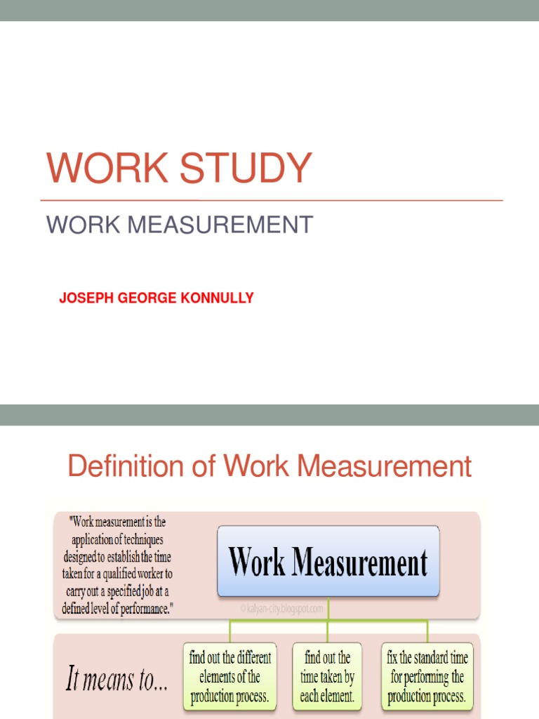 Workstudy Workmeasurement 150216233634 Conversion Gate01 | PDF | Time ...