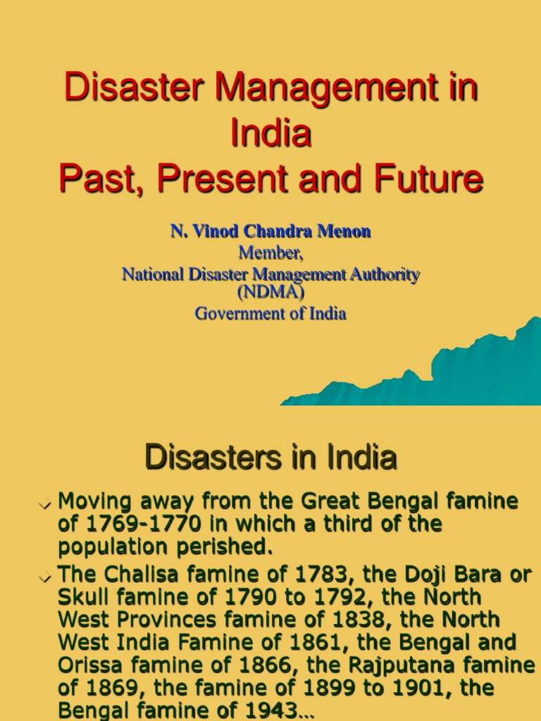 Disaster Management in India Past, Present and Future | PDF | Emergency ...