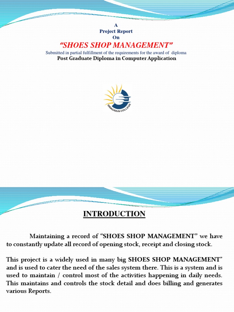 Shoes Shop Presentation | PDF | Invoice | Office Equipment
