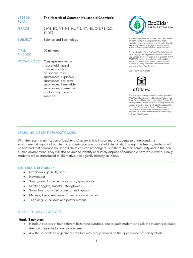 Ecokids Lesson Plan Maxine Wiseman | PDF | Homework | Waste