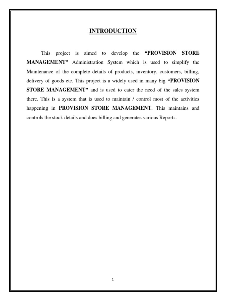 Provision Store Management | PDF | Input/Output | Databases