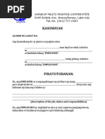 Tagalog Agreement Template | PDF