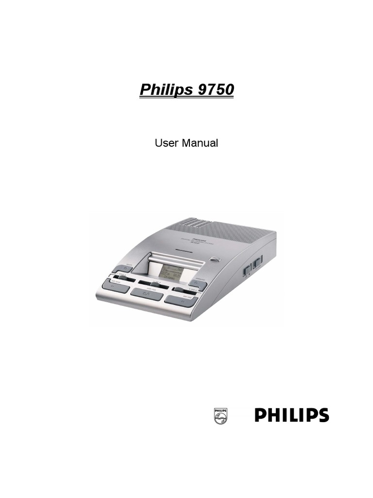Philips 9750: User Manual | PDF | Secure Digital | Sound Recording And ...