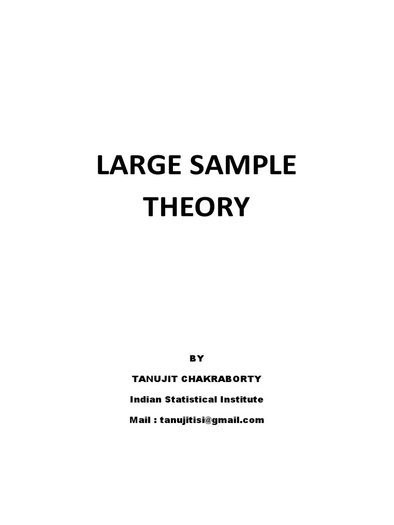 Large Sample Theory | PDF
