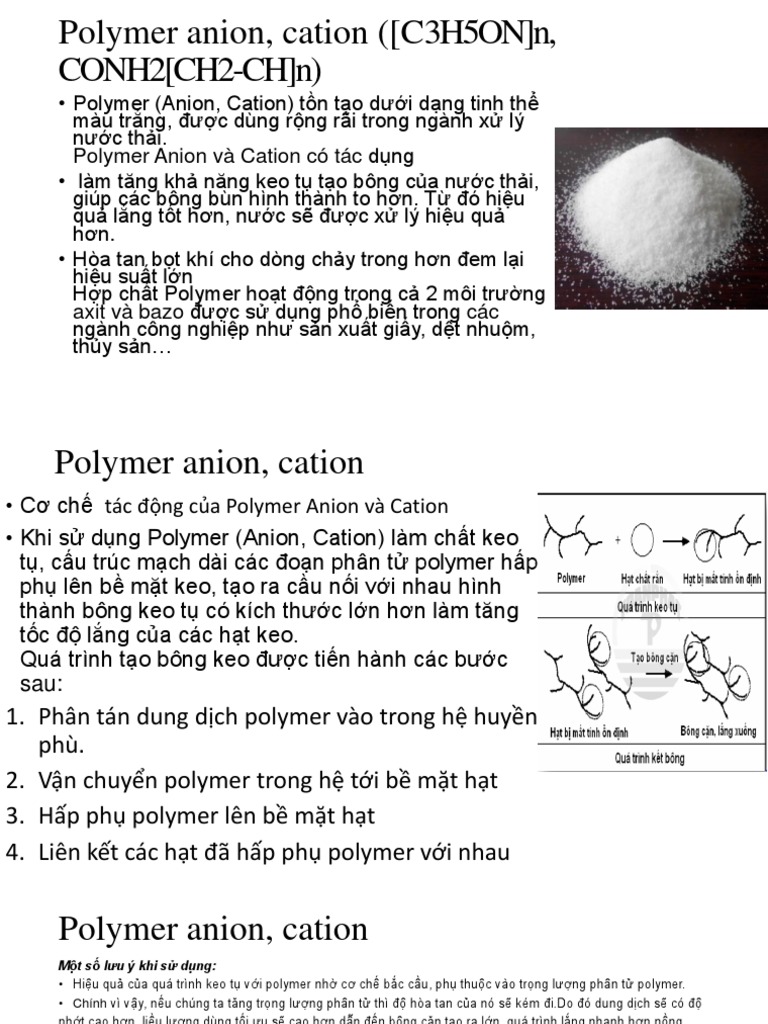 Polymer Anion, Cation ( (C3H5ON) N, CONH2 (CH2-CH) N | PDF