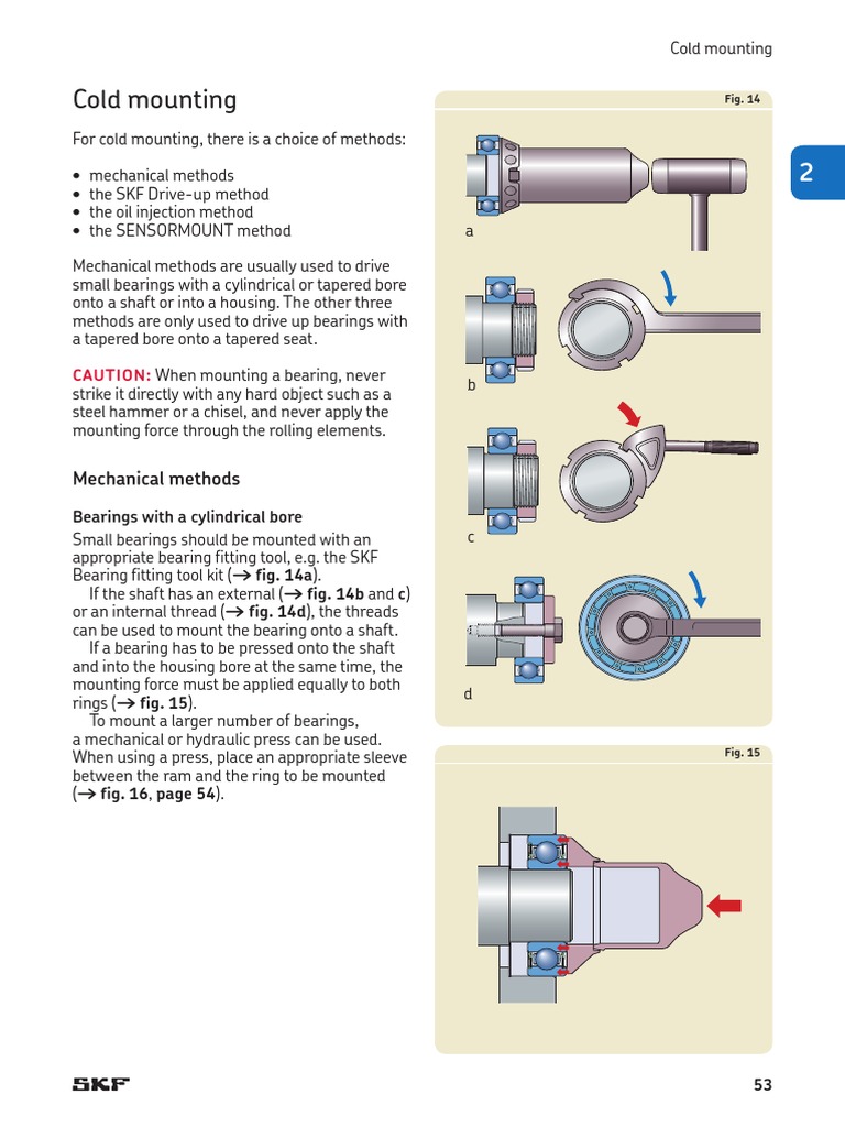 Bearing Mounting - Cold Mounting | PDF | Bearing (Mechanical) | Tools