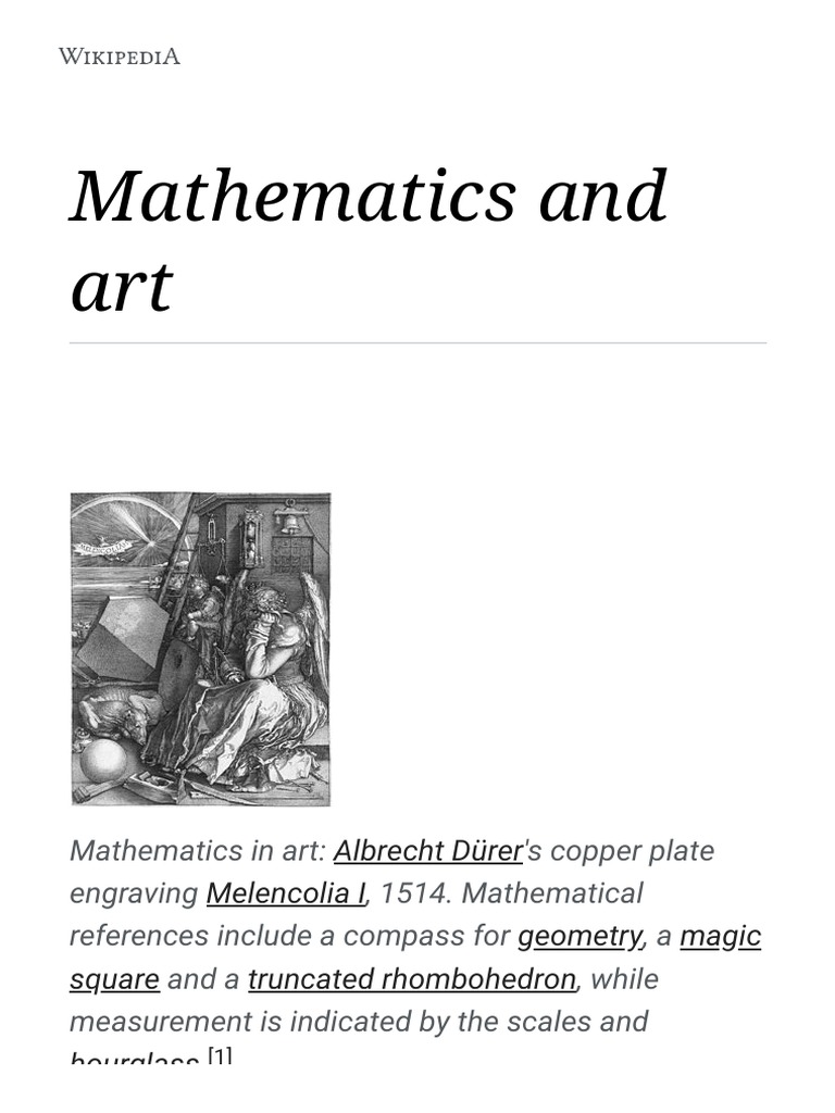 Mathematics and Art | PDF | Perspective (Graphical) | Paintings