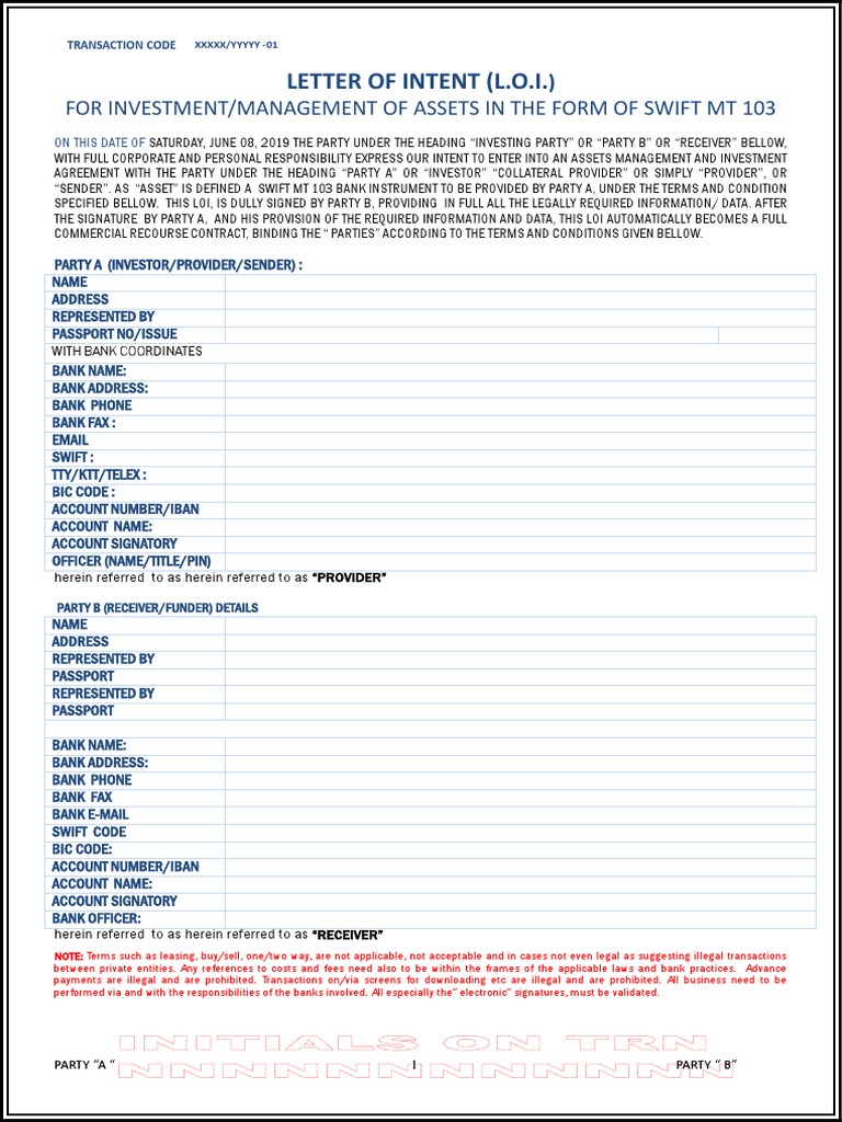 SBLC Application Form | PDF | Wire Transfer | Banks