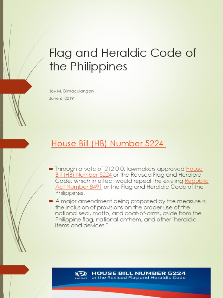 Flag and Heraldic Code of The Philippines | PDF