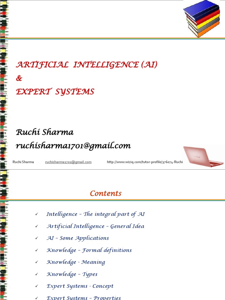 Artificial Intelligence (Ai) & Expert Systems: Ruchi Sharma | PDF ...