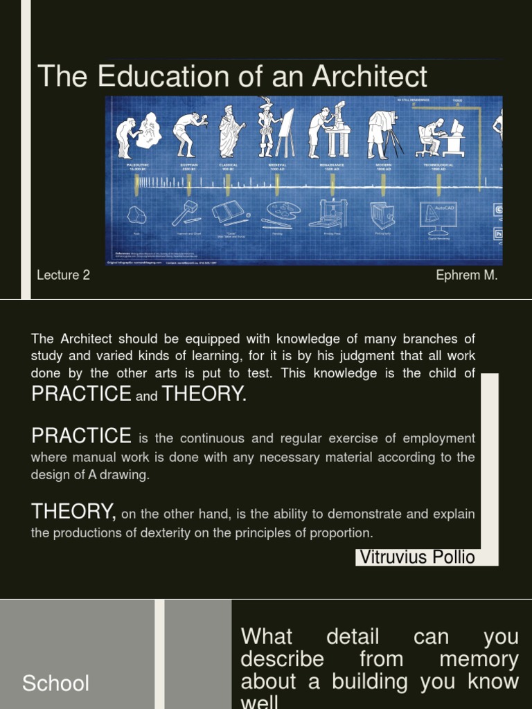 Lecture 2 - Education of An Architect | PDF | Epistemology | Psychology