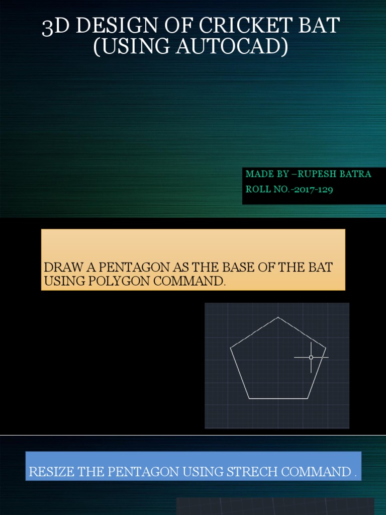 3D Cricket Bat | PDF | Geometry | Elementary Geometry