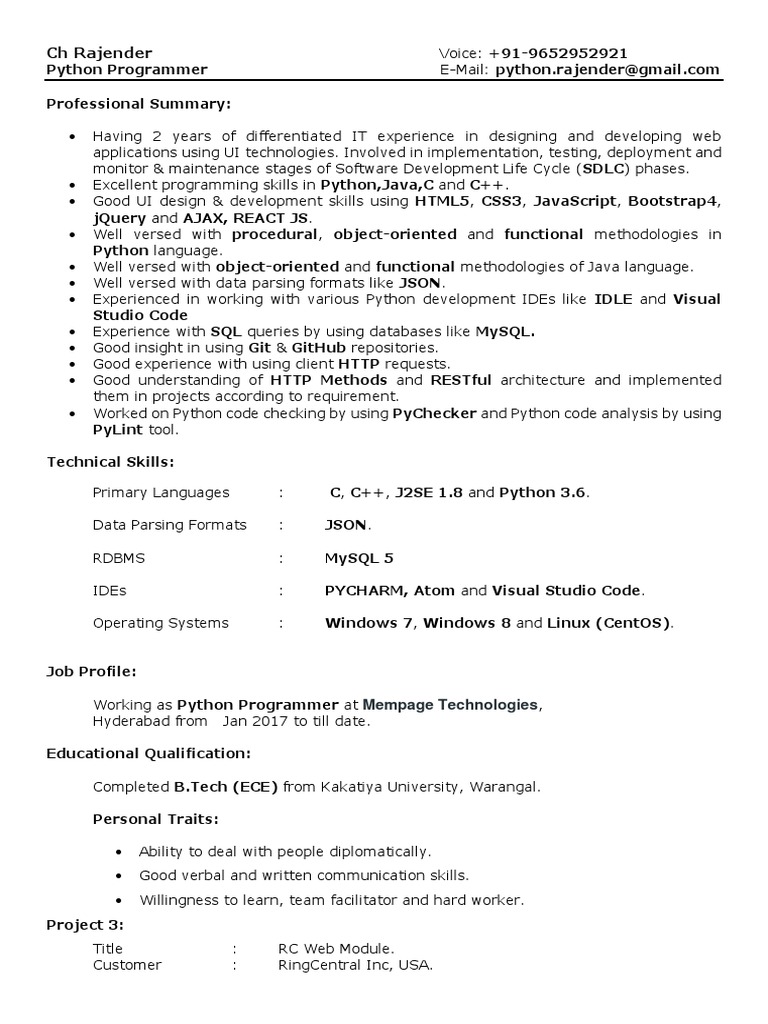 2 Years Experience | PDF | Java Script | Software Development