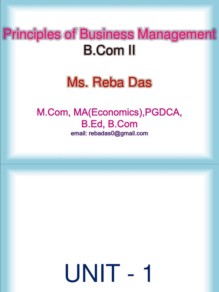 Principles of Business Management | PDF | Leadership | Goal