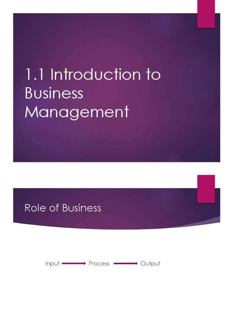 An Introduction to Business Management: Exploring the Roles, Functions ...