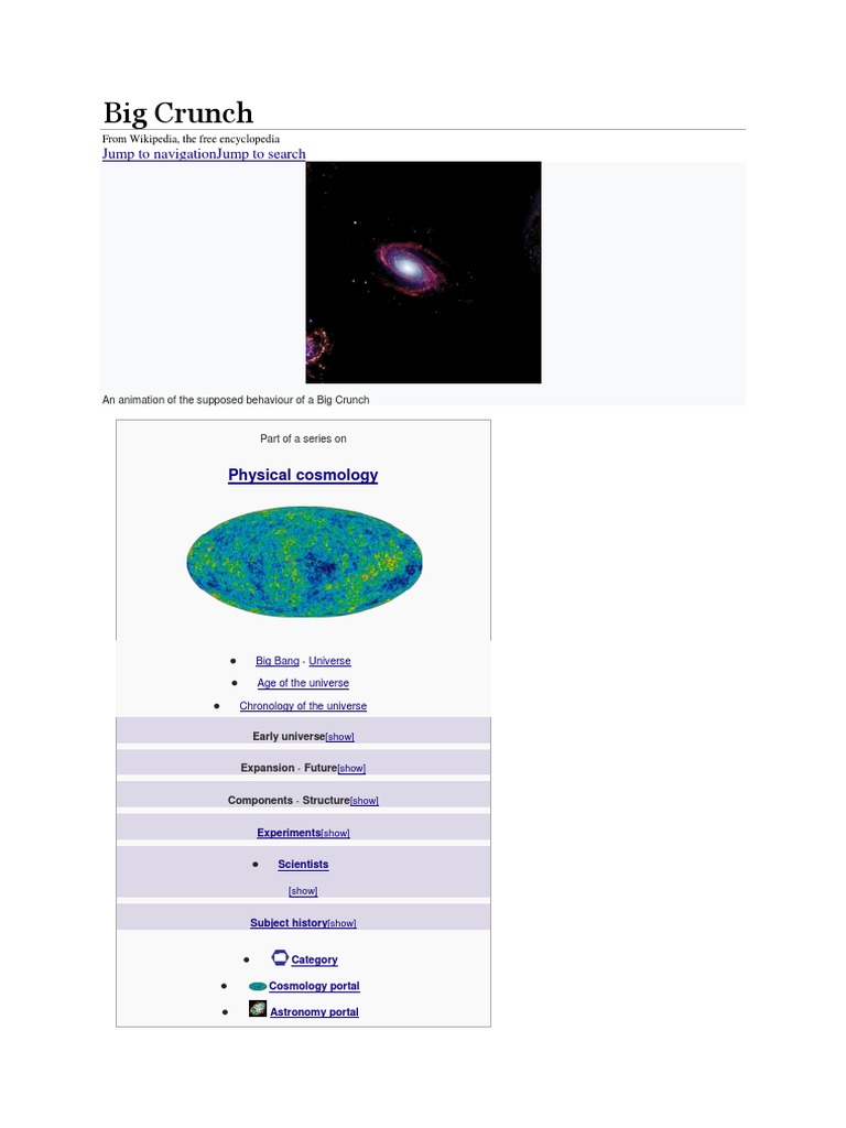 Big Crunch: Jump To Navigationjump To Search | PDF | Mathematical ...