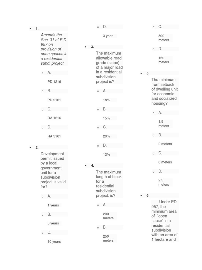 Residential Subdivision Regulations Overview | PDF | Real Estate Law ...