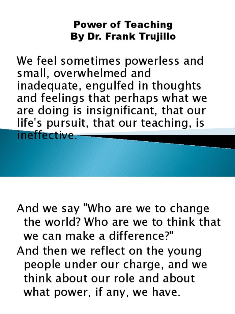 The Power of Teaching | PDF | Behavior Modification | Cognition