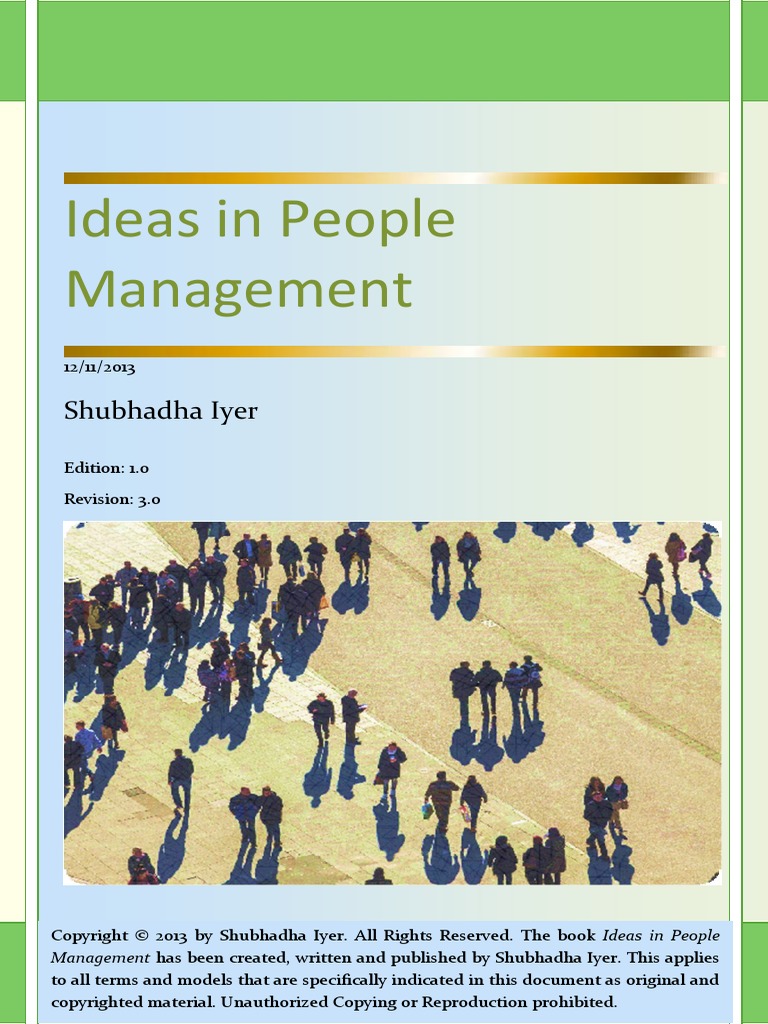 Ideas in People Management | PDF | Human Resource Management | Decision ...