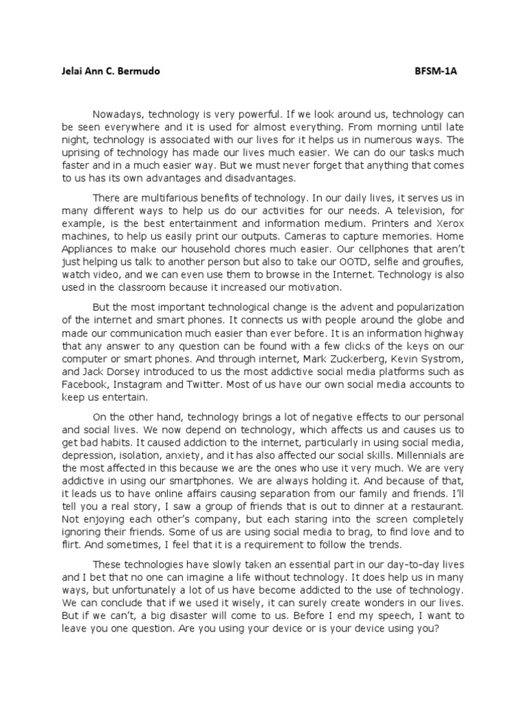 SPEECH | PDF | Social Media | Popular Culture & Media Studies