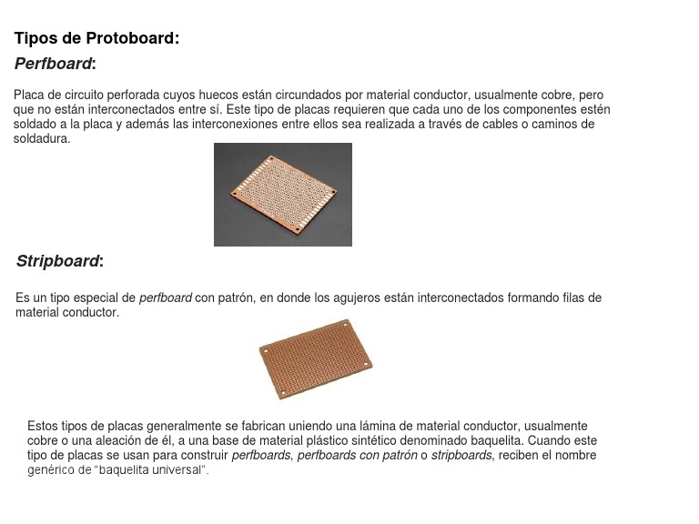 Tipos de Protoboard | PDF
