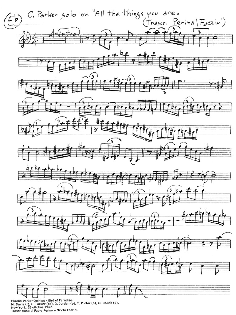 Charlie Parker - All The Things You Are | PDF