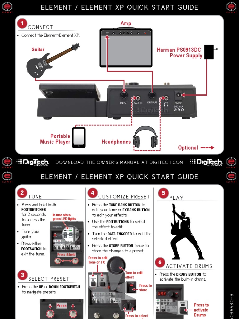 Digitech Digitech Element XP Quick Start Guide PDF | PDF | Electronics ...