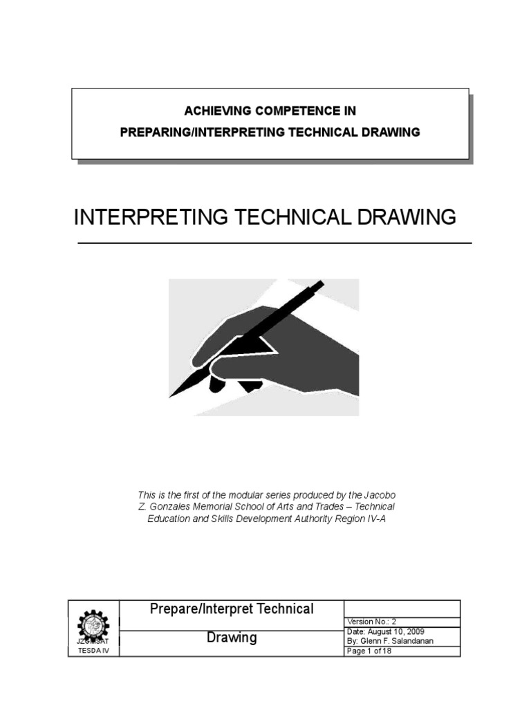 CBLM Interpreting Technical Drawing | PDF | Technical Drawing | Drawing