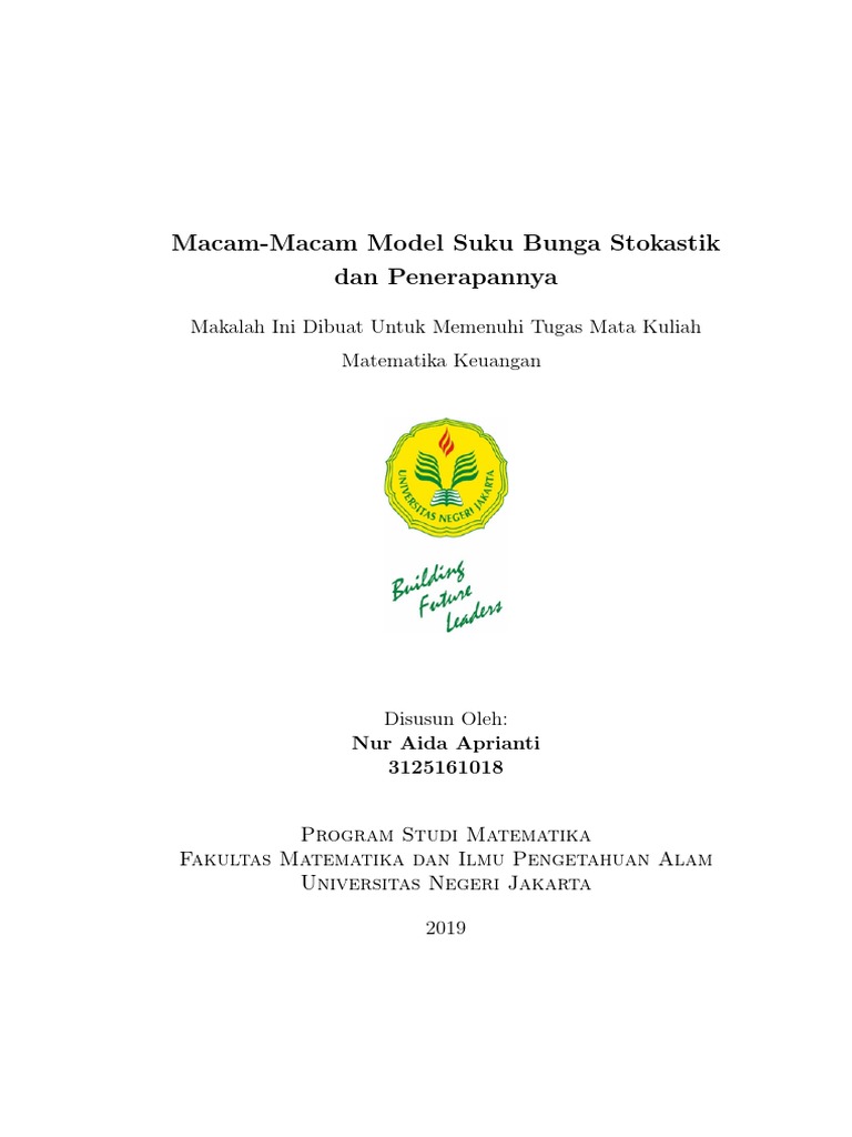 Model Suku Bunga Stokastik | PDF