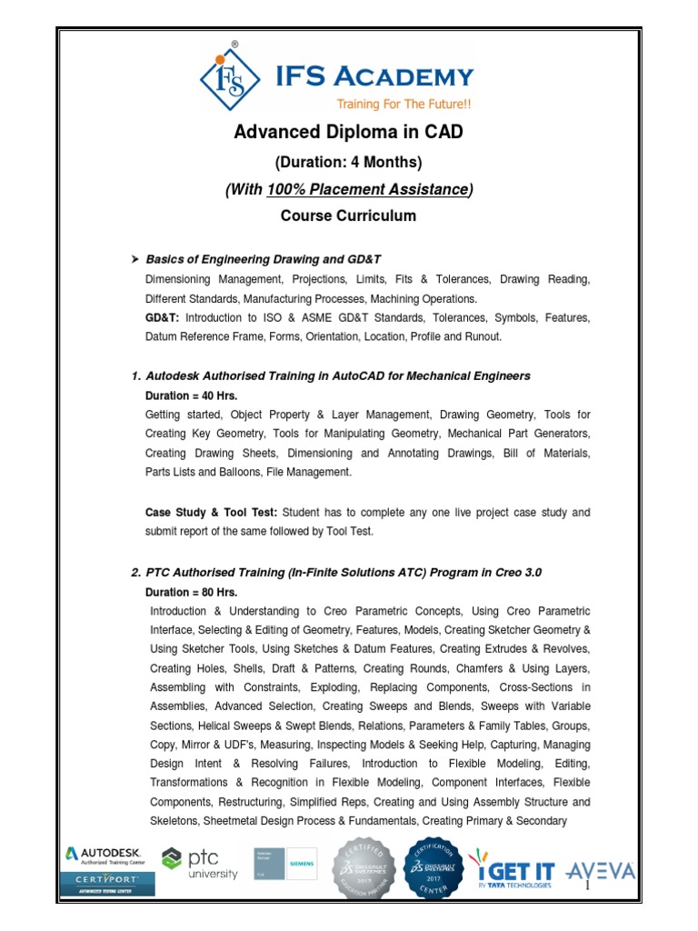Advanced Diploma in CAD | PDF | Computer Aided Design | Autodesk