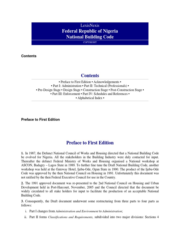 Nigeria National Building Code | PDF | Building Code | Building