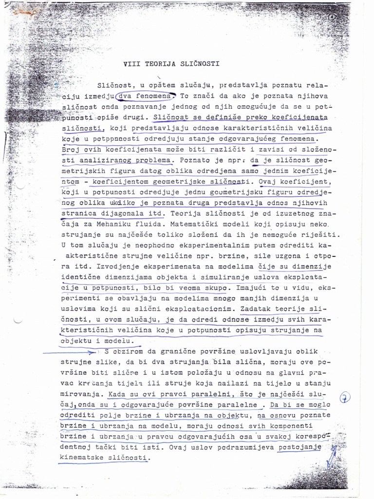 Mehanika Fluida - 008 TEORIJA SLIČNOSTI - Skripta U Rukopisu - Prof. DR ...