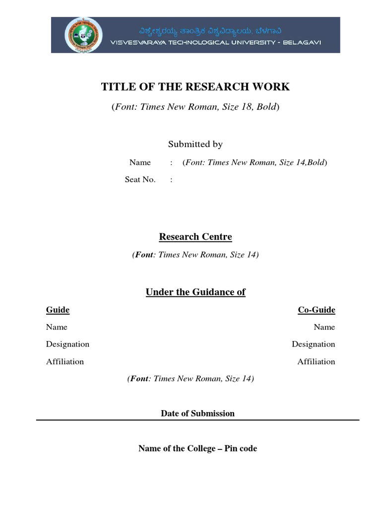 Title of The Research Work Title of The Research Work Title of The ...