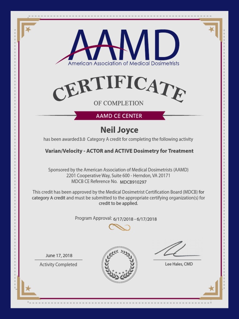 Varian Velocity Actor and Active Dosimetry For Treatment | PDF