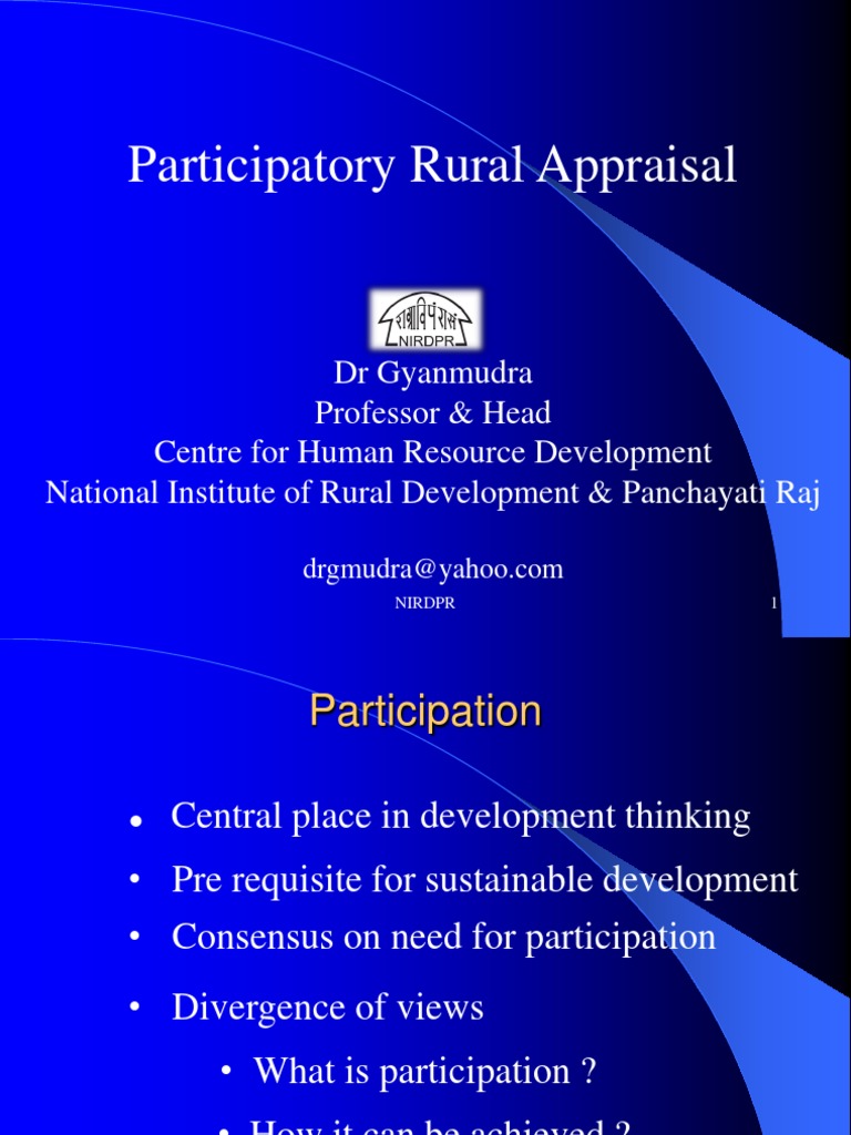 GM-PRA - Methods - Final by Gyan Mudra NIRDPR PDF | PDF | Map | Force