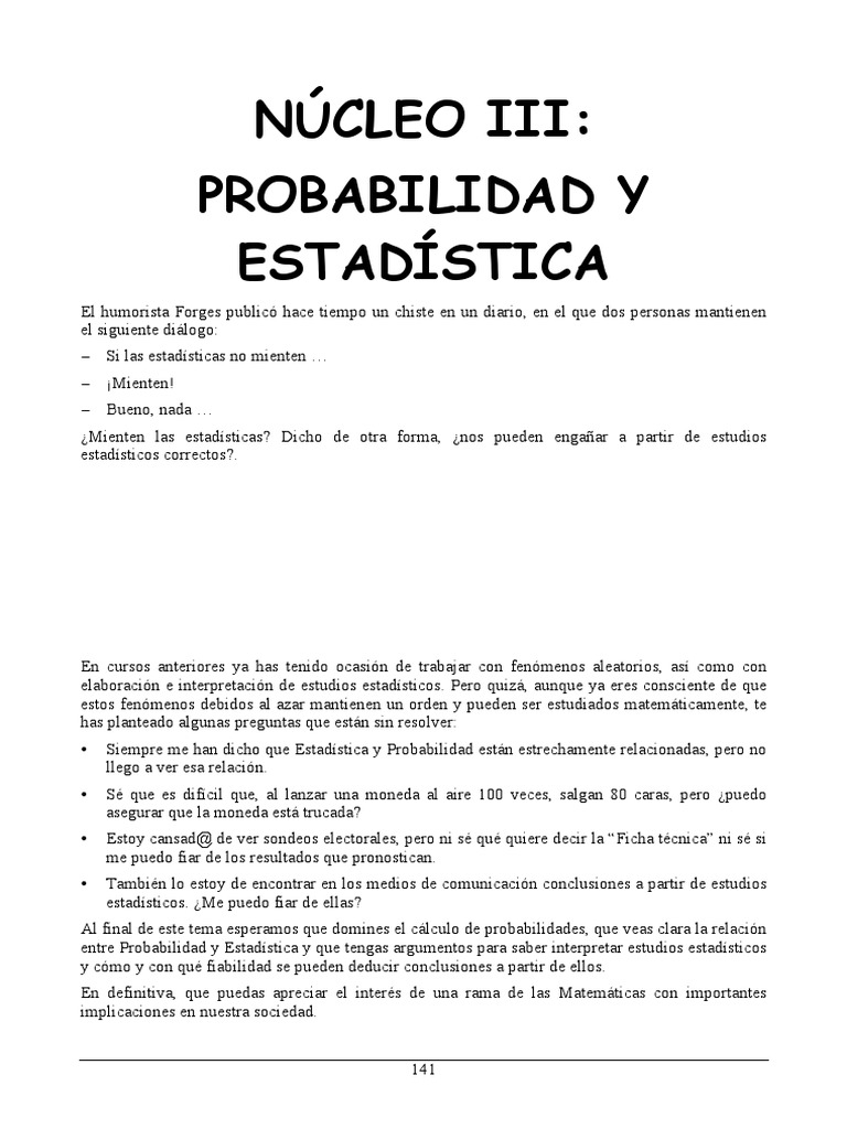 Prob y Estad | PDF | Muestreo (Estadísticas) | Estadísticas