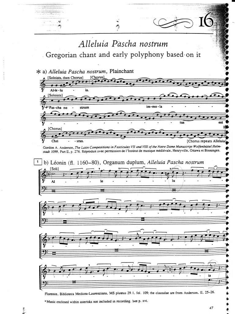 Alleluia Pascha Nostrum Leonin PDF | PDF | Christian Worship And Liturgy | Musical Techniques
