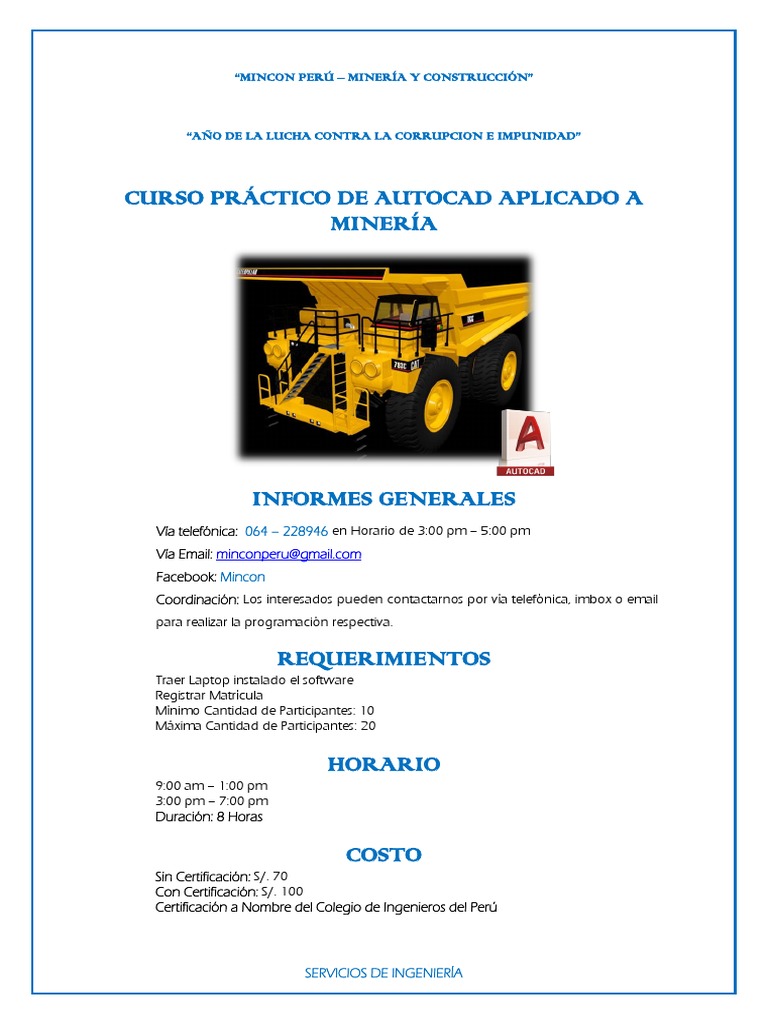 Curso de AutoCAD para Minería | PDF