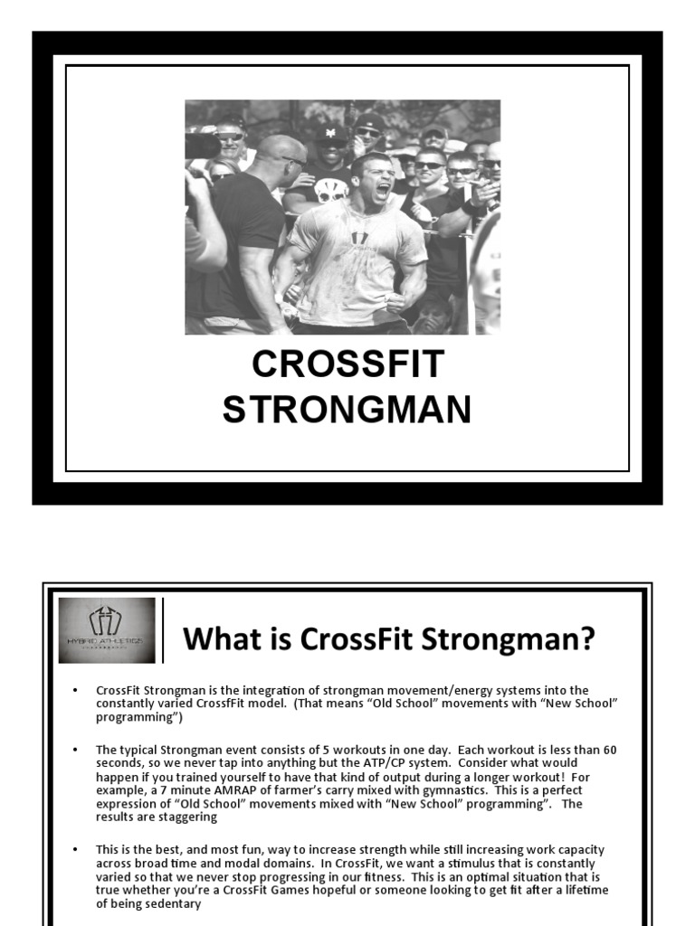 Crossfit - Strongman Manual | PDF | Anatomical Terms Of Motion | Human ...