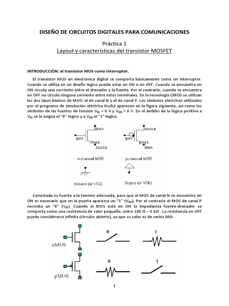 Diseño de Circuitos Digitales | PDF | Mosfet | Transistor