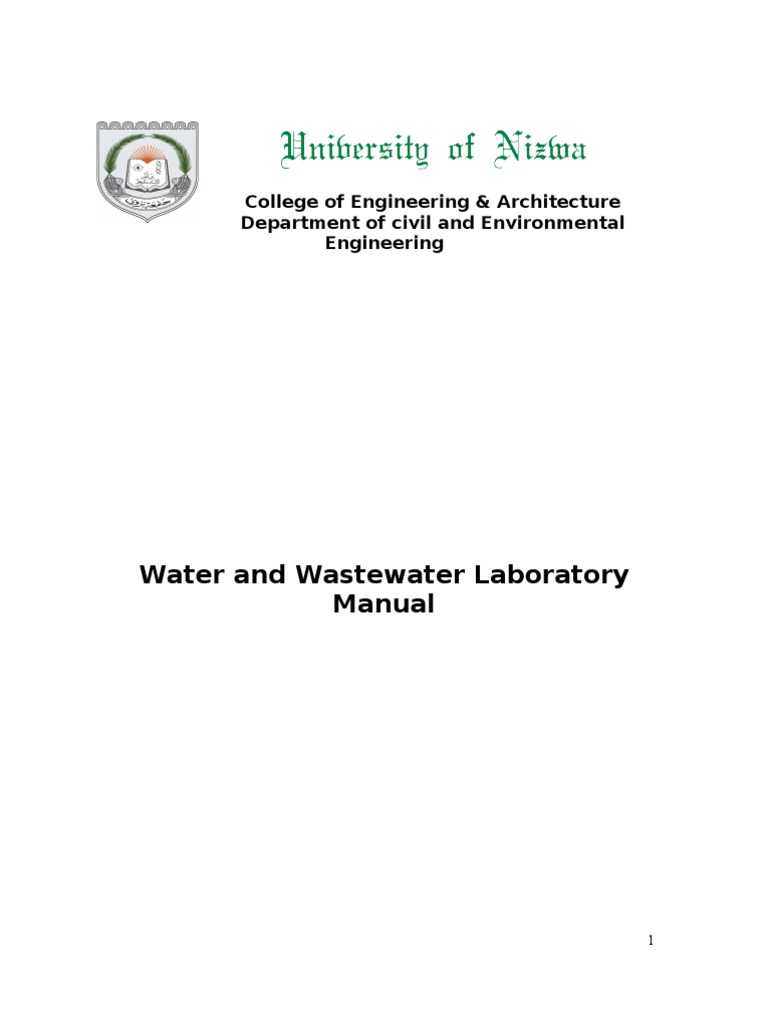 Introduction To Water and Waste Water Laboratory | PDF