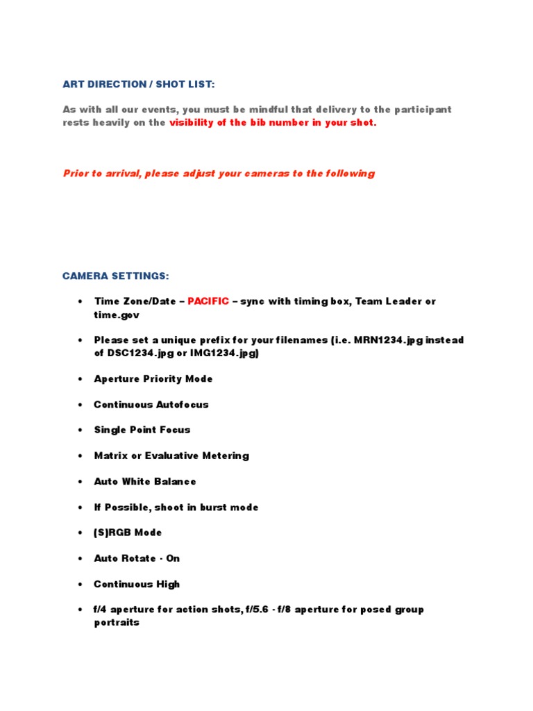 Shooter Guide - Example | PDF | Camera Lens | Aperture