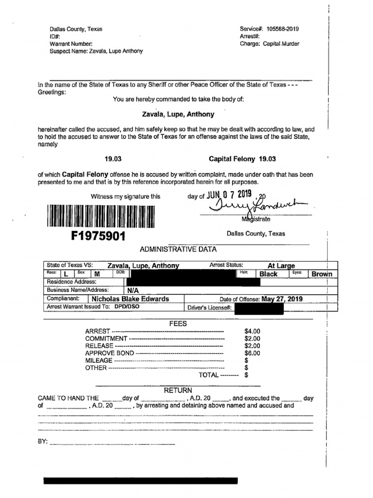Lupe Anthony Zavala - Redacted PCA | PDF