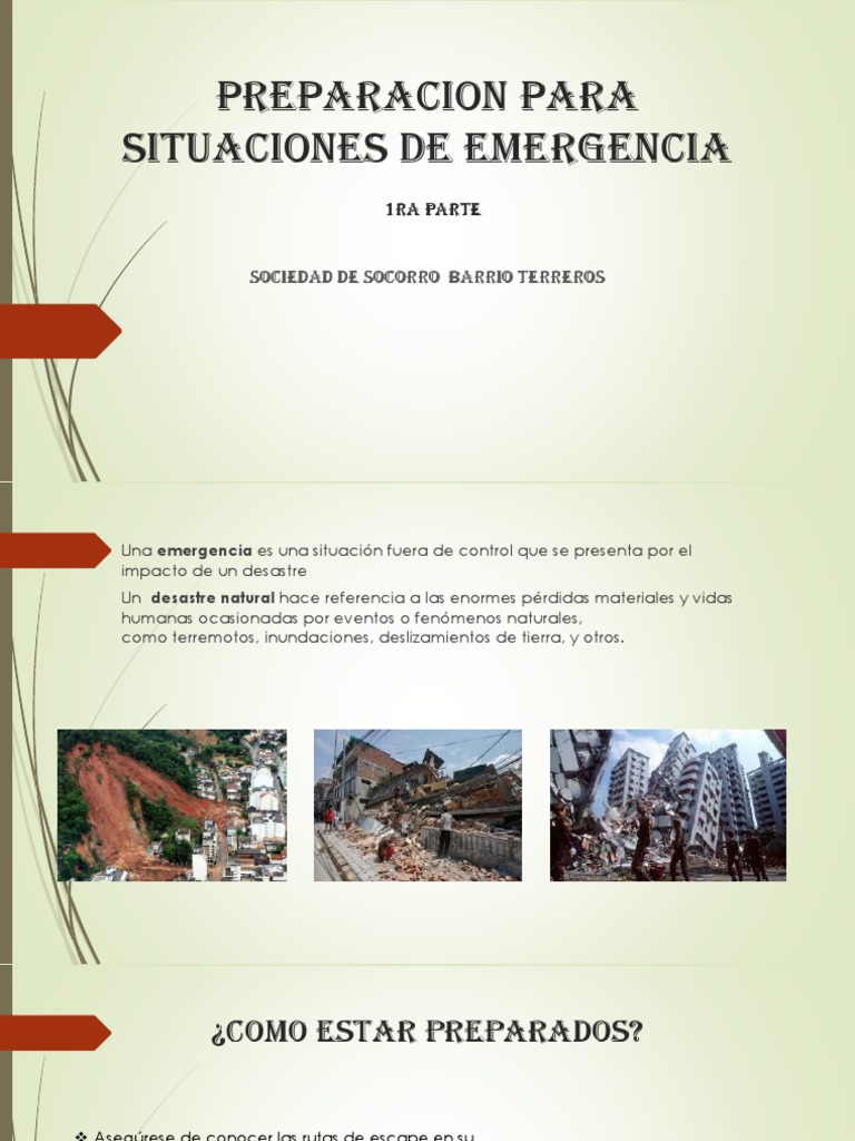 Preparación para Emergencias en Casa | PDF | Desastres y Accidentes ...