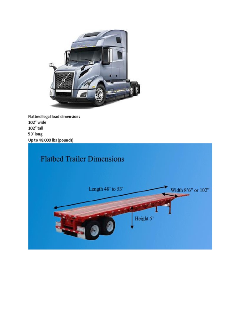 Flatbed Truck Dimensions