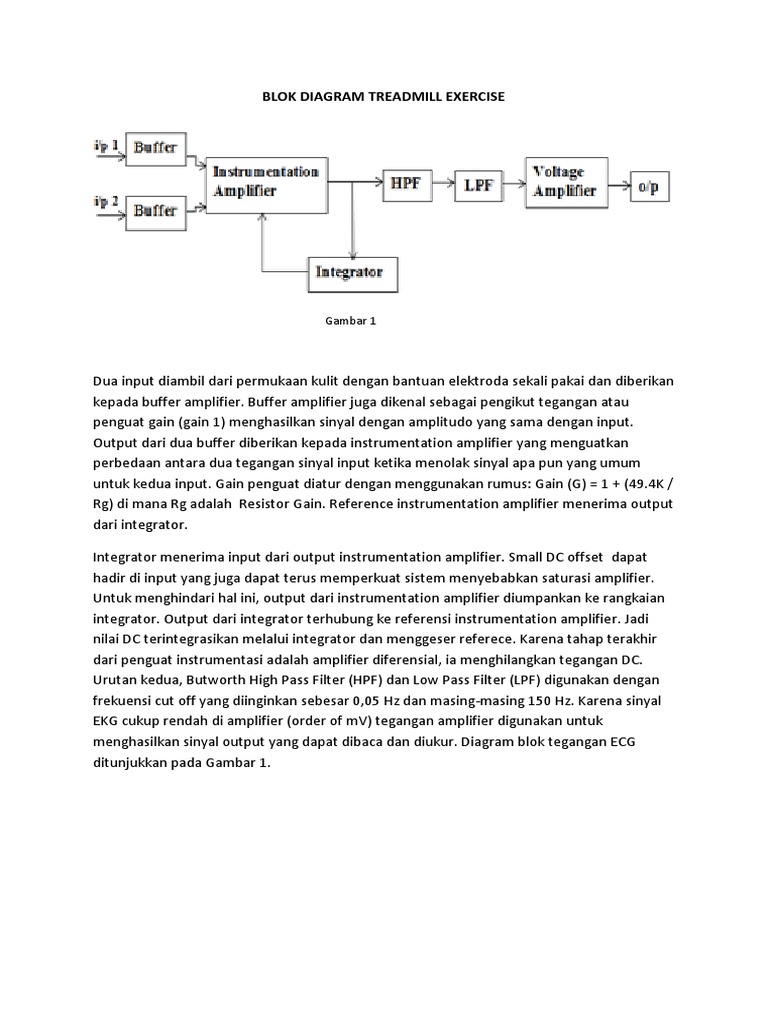Blok Diagram Treadmill Exercise | PDF