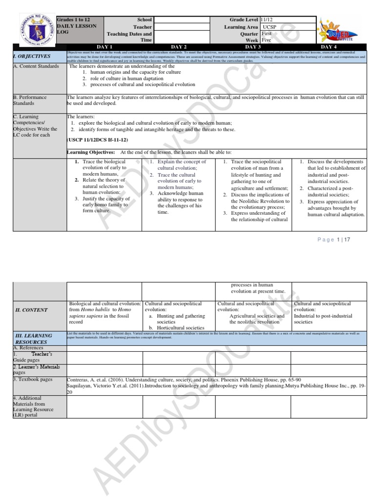5.UCSP.Q1 Week 5 Biological and Cultural Evolution | PDF | Homo | Human 5.UCSP.Q1 Week 5 Biological and Cultural Evolution | PDF | Homo | Human