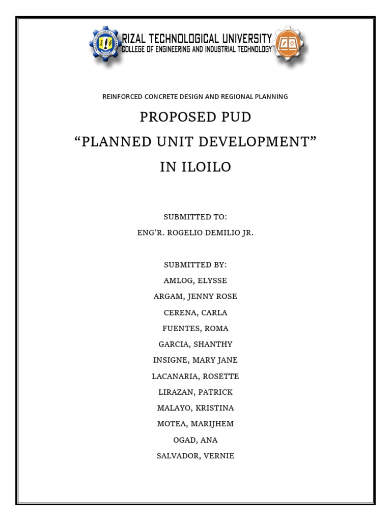 Proposed Pud "Planned Unit Development" in Iloilo | PDF | Urban ...